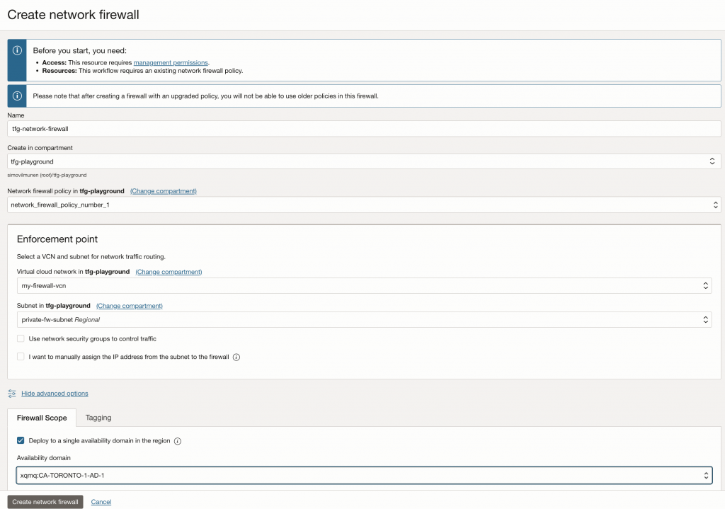 Installing OCI Network Firewall – Provisioning and Configuration | That ...